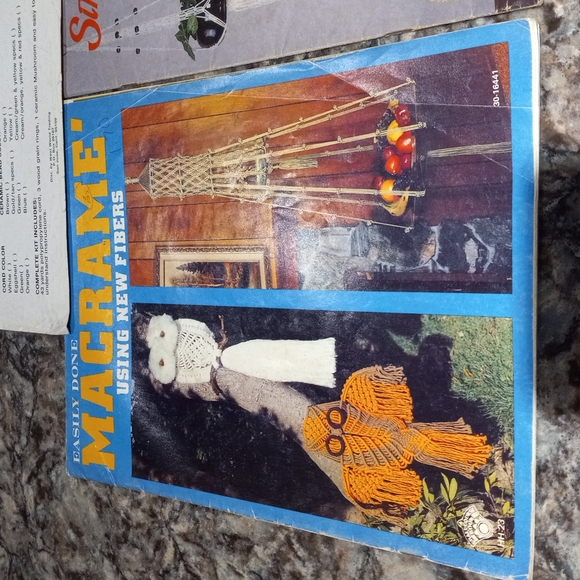 Other | Vintage 2 Macrame Booklets With Owls With Bonus Pattern Sheet ...